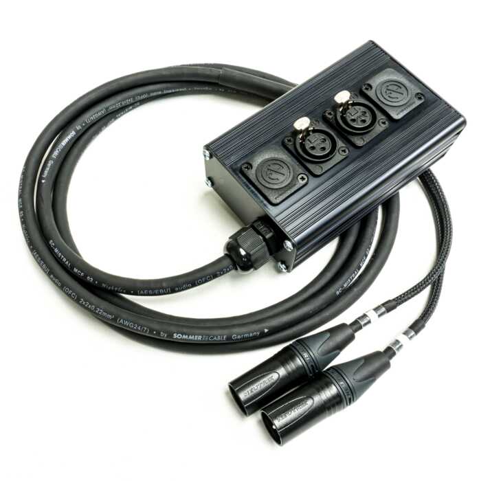 2 Way Studio Wall Mountable Box. Neutrik XLR Multicore Snake Cable ...
