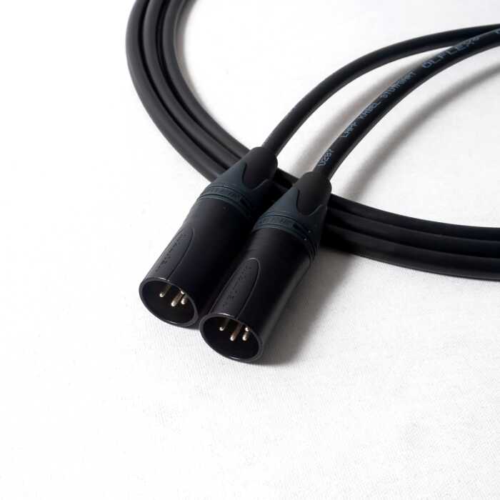 4 Pin DC Power Cable. Neutrik FLEXIBLE XLR Lead. Male to Male. Low voltage