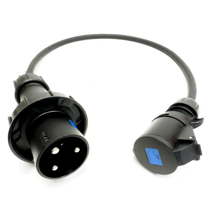 63amp to 32amp Black Events CEEform Commando Power ADAPTER (3x6mm)