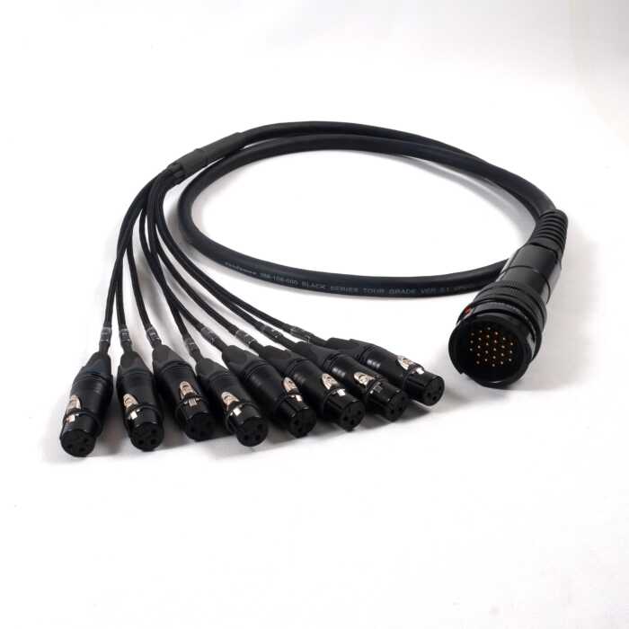 8 way Female XLRs to VEAM, VDM Multipin. Female to Male. NEUTRIK. Tough ...