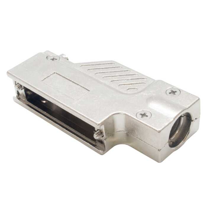 90 degree. 25 Pin d Sub Die Cast Metal Hood. Steel with Black Plastic ...