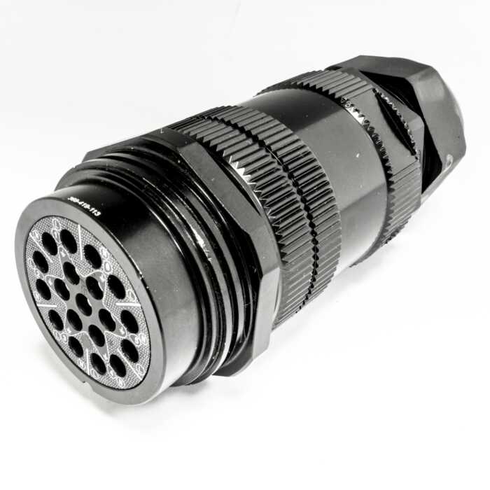 Female Socapex Compatible VDM 19 Pole Cable Mount Connector. AC Mains ...