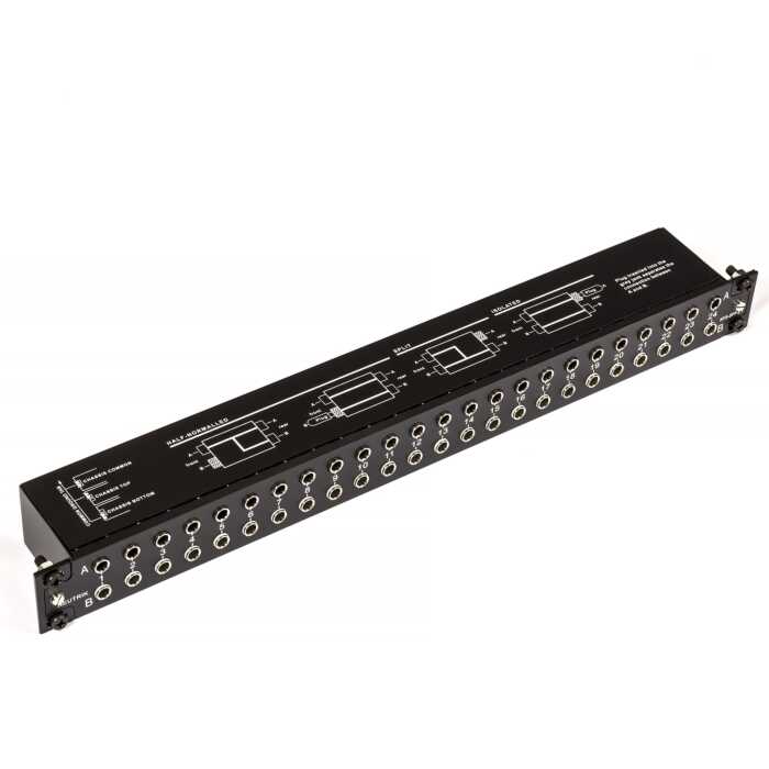 Neutrik 'Flexi-Norm' NYS-SPP-L1 1/4" Jack patch panel. 1u 19inch. 24 ...