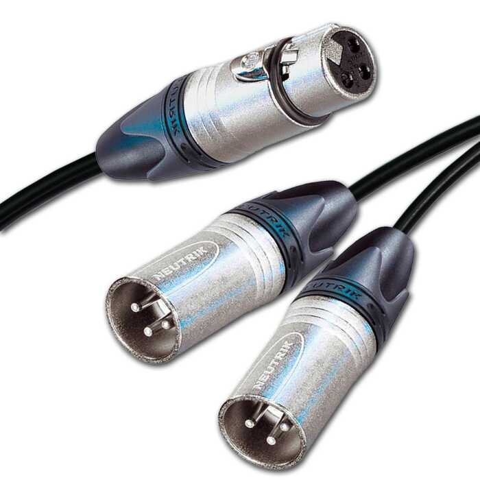 Balanced Female XLR Split into Dual (x2) Balanced Male XLRs (AES DMX ...