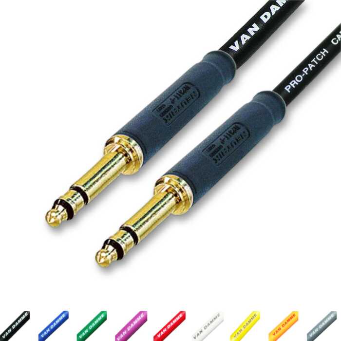 Gold Neutrik TT Bantam Jack Patch Lead. Balanced 4.4mm TRS Plugs. Van ...