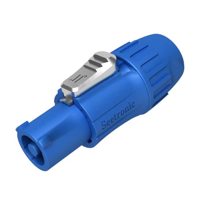 SEETRONIC SAC3FCA Blue Twist Lock Power Connector. Active Speaker ...