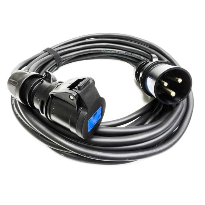 32amp Plug to 16amp Socket Black Events CEEform Commando Power ADAPTER ...