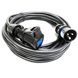 16amp Black Events CEEform Commando Power Cable. (3x1.5mm) 240v H07RN-F ...