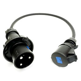 63amp to 32amp Black Events CEEform Commando Power ADAPTER (3x6mm)