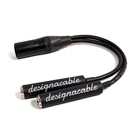 Male to 2x 6.35mm TRS Sockets parallel splitter, Balanced Adaptor