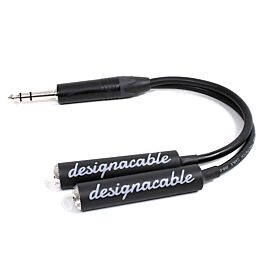 6.35mm TRS Jack to 2x 6.35mm TRS Sockets parallel splitter, Balanced ...