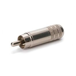 Switchcraft 3502A Straight RCA Plug. Silver Phono Connector