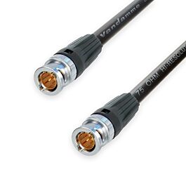 Neutrik BNC to BNC Lead. Van Damme 75ohm Plasma Coax Cable. CCTV Video ...