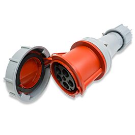 PCE 63A 3P+N+E 400V. 3 Phase. Red Cable Mount Female Socket. IP67 (235-6)