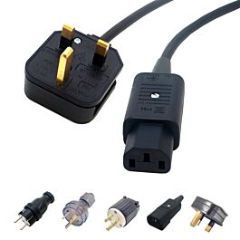 Premium IEC Kettle Mains Lead. UK Plug to C13. Flexible Cable, Long and ...
