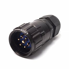 SHOWSAFE SOCAPEX 7-PIN Hoist Connector - MALE PLUG - P7-LM-S-M32-BK-UL