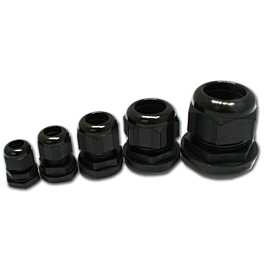 Black Plastic Cable Compression Glands