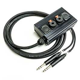 2 way Studio Wall Mount Box. Neutrik TRS Jack Sockets. Multicore Cable