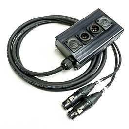 2 Way Studio Wall Mount Box. Neutrik Male to Female XLR Multicore Cable ...