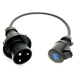 63amp to 32amp Black Events CEEform Commando Power ADAPTER (3x6mm)