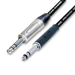 Neutrik 4.4mm TT Bantam Jack to 1/4" TRS Patch Leads. Van Damme Cables.