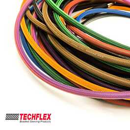 Techflex Flexo PET. PTN0.13. Coloured Expandable Sleeving Braid. 3.2mm.