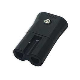 IEC C7 Figure 8 Rewireable Female Plug Kettle Connector Cable Mount, Black.