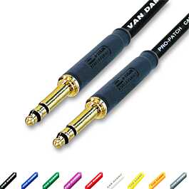 Gold Neutrik TT Bantam Jack Patch Lead. Balanced 4.4mm TRS Plugs. Van ...