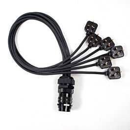 Socapex Spider - 13amp UK Plug to 19 Pole Female Soca