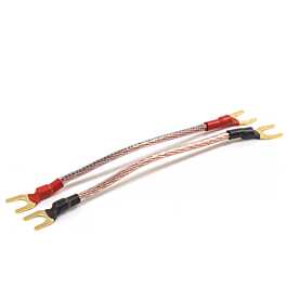 20cm Speaker Jumper Cables. Van Damme Bridge Wires for Bi-Wiring